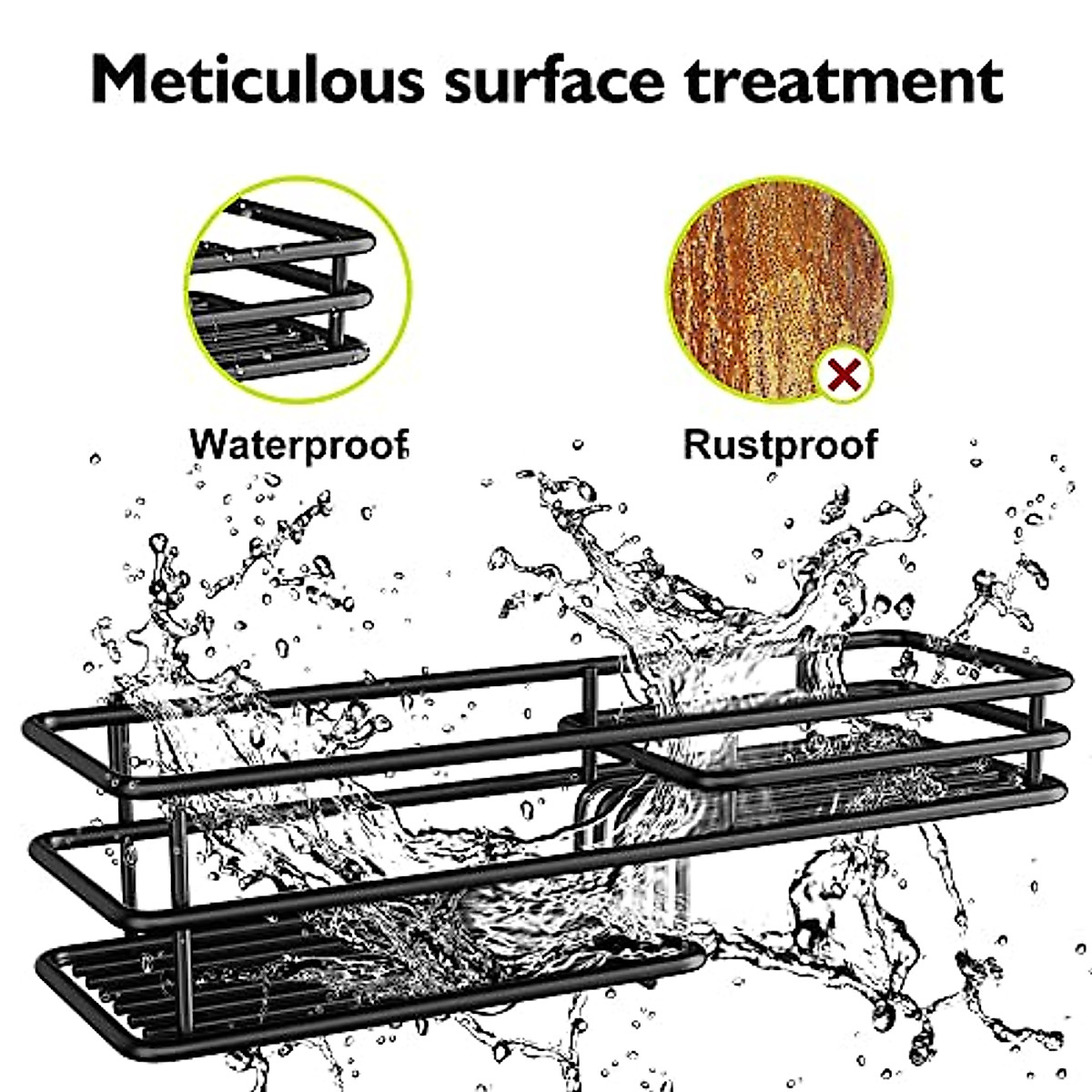 Orimade Over the Door Shower Caddy Adjustable Hanging Organizer Shelf Rack Rustproof with Hook,Shampoo Holder Bathroom Shelf with Soap Holder Basket with Suction Cup Extra Large, 5 Tier (US Patent)
