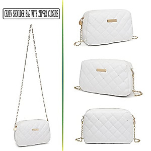 EIMAQ Shoulder Bags Messenger Tote Bag leather Handbag Crossbody Bags Crossover For Women Purses with Strap Stylish Clutch Purse for Women (white)