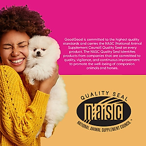 GoodGood Skin + Coat Dog Supplements; Supports Healthy Skin and a Shiny Coat; Chewable Soft Treats with Omega-3 Fatty Acids, and Vitamin E; Probiotics; 90 Natural Flavor Chews