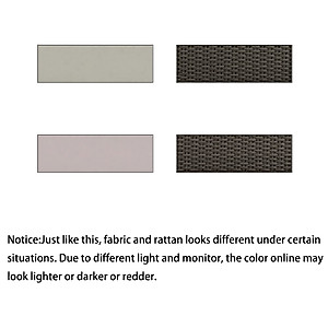 Wicker Patio Outdoor Daybed with Adjustable Backrest, Outdoor Sun Bed with Storage Ottoman & Foldable Trays, Wicker Rattan Daybed with Cushions and Pillows for Poolside, Porch, Backyard (Grey)