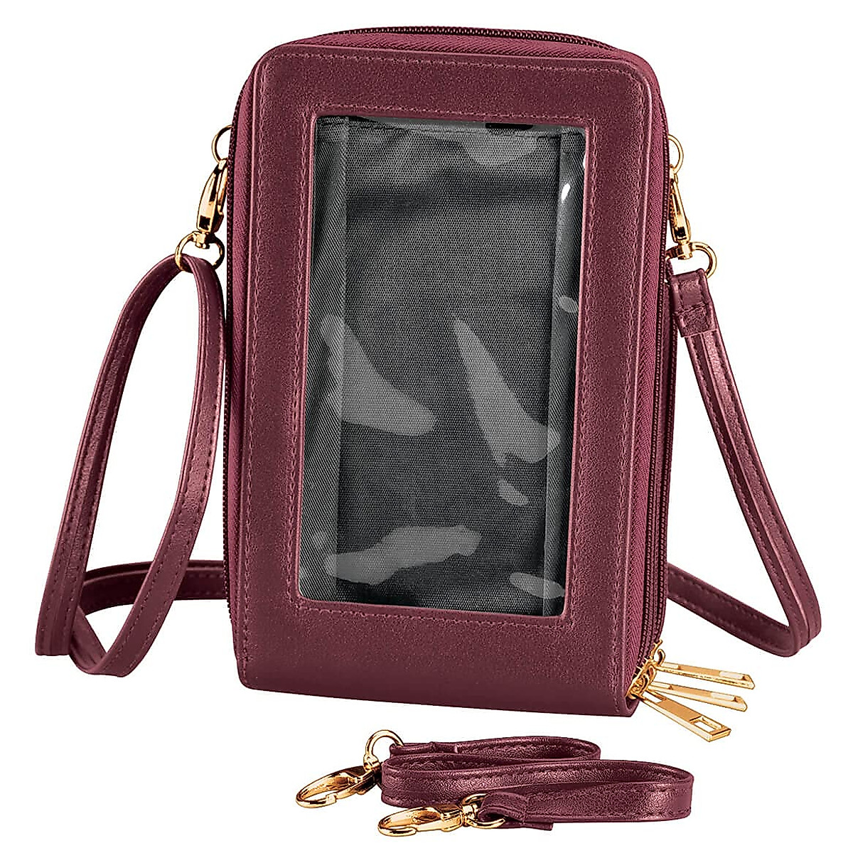Multi-Compartment Cellphone Purse with Touch Screen