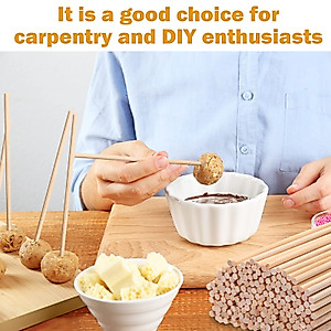 200 Pcs Dowel Rods Wood Sticks Wooden Dowel Rods Round Unfinished Wood Sticks for Crafts Long Wood Dowels for Home Party Decor DIY (1/4 x 12 Inch)