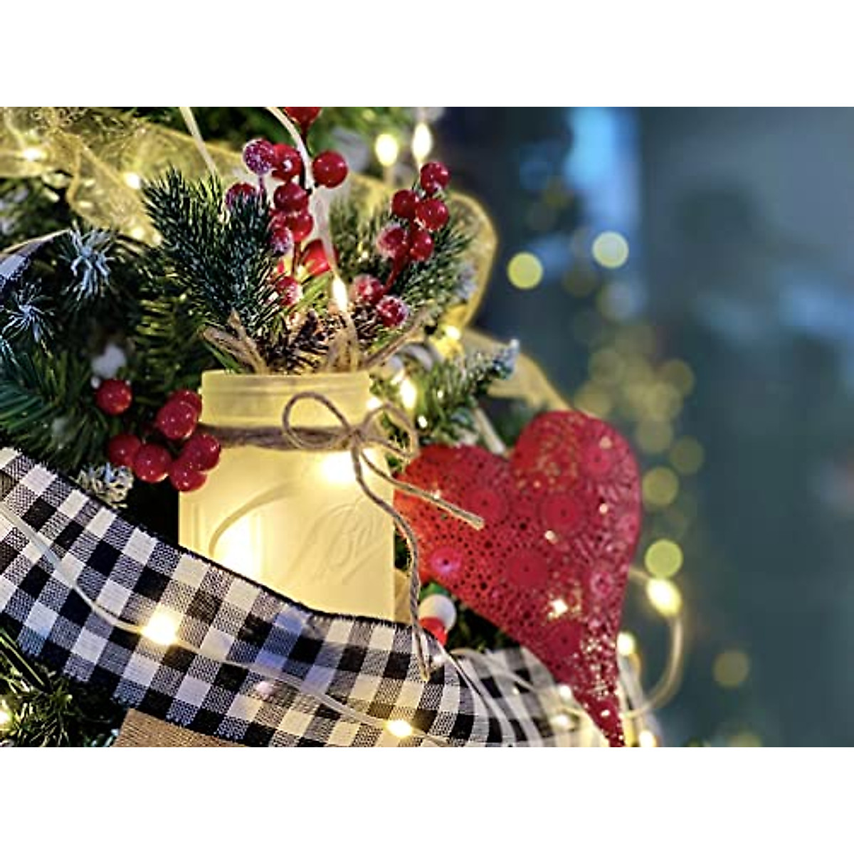 Christmas Centerpiece, Christmas Decor Mason Jars, Centerpiece Table Decorations, Christmas Tree Decor, Home Mantle Decor, Mason Jar Dining Table Centerpiece, Christmas Centerpiece For Dining Table – 3PC