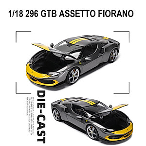 HTLNUZD Bburago 1/18 2023 Alloy Car for Ferrari 296 GTB ASSETTO FIORANO Die Casting Simulation 1:18 Super Model Car Collectible