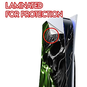 ITS A Skin Skins Compatible with Sony Playstation 5 Console Disc Edition - Protective Decal Overlay Stickers wrap Cover - Dark Skull