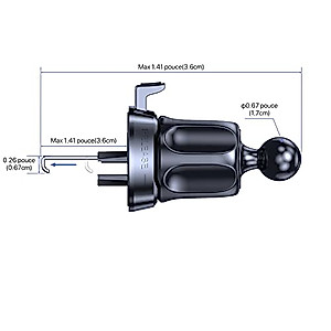 Miracase 4-in-1 Cell Phone Holder for Car, Universal Car Phone Holder Mount for Dashboard Air Vent Windshield Compatible with iPhone 14 Series/iPhone 13 Series/iPhone 12/Samsung and All Phones