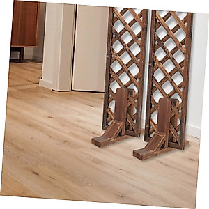 Mikinona Solid Wood Screen Base Fences Room Divider Clamps Thickened Divider Stand Room Privacy Screen Clips Divider Fence Base Room Screen Clips Folding Room Divider Stand Wooden