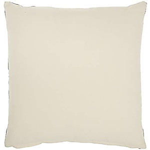 Mina Victory Life Styles Embroidered Leaves Sage 20" X 20" Throw Pillow