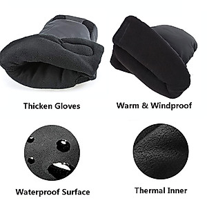 XGOPTS Baby Stroller Gloves Universal Warm Hand Muffs Mittens Winter Waterproof Pram Hand Warmers Thick Pushchair Mittens