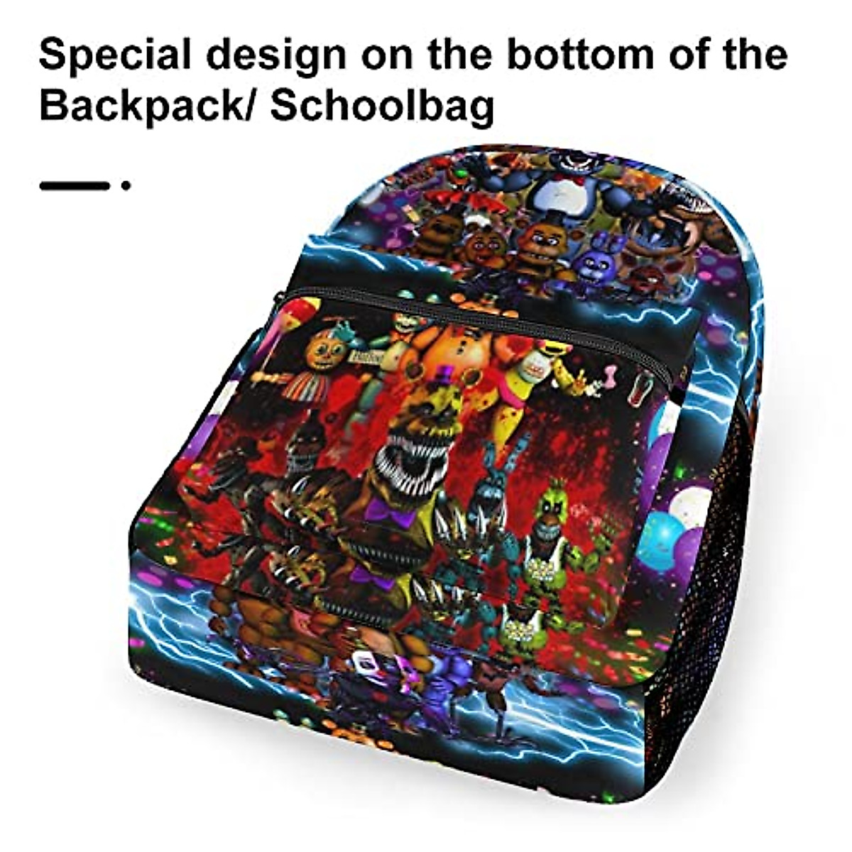 Svfulveda Travel Backpack Five Horror Nights Video at Game Freddy's Backpack Big Capacity Daypack Natural Gourmet Bag Classical Basic Outdoor Daypack