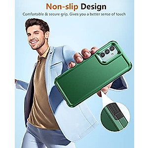 JXVM for Galaxy A13 5G|4G Case: Samsung Galaxy A13 5G|4G Rugged Heavy Duty Military Grade Shockproof Protective Cell Phone Cases - Tough Durable Dual Layer Drop Proof Protection Cover (Alpine Green)