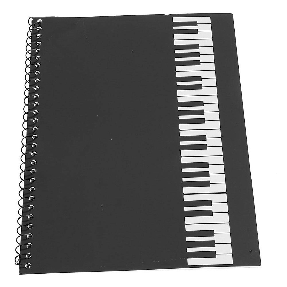 Manuscript Blank Music Notebook, Notebook, Music Paper, Songwriting Music Score for Writer(Black piano pattern)