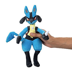 Pokemon 12" Large Lucario Plush - Officially Licensed - Generation IV Figure - Authentic Soft Stuffed Animal Toy - Valentine's Day & Easter Basket Stuffer Gift for Kids, Boys, Girls - 2+