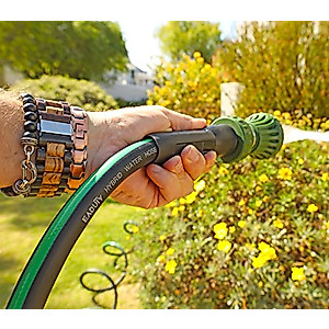 EADUTY Hybrid Garden Hose 5/8 IN. x 25 FT, Heavy Duty, Lightweight, Flexible with Swivel Grip Handle and Solid Brass Fittings