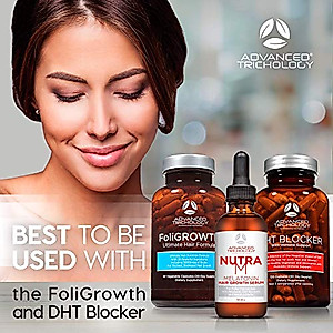 Advanced Trichology NutraM Hair Growth Serum, Dermatologist Tested, Approved by American Hair Loss Association for Thinning Hair Men & Women, Backed by 20 Years of Hair Regrowth Clinic Experience