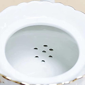 Pehost European Style Porcelain Coffee Pot Teapot Pot Water Pot Gift Large 5.5 Cups (1, Pink Rose)