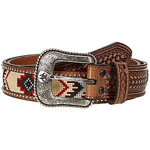 Ariat Men's Arrow Billet Ribbon Center Belt, Multi/Color, 34