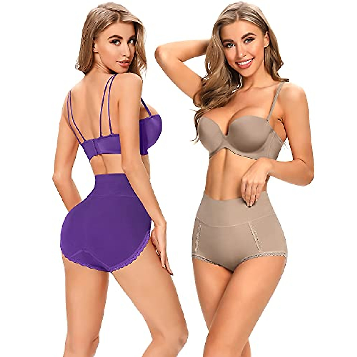 MISSWHO Womens Underwear Cotton High Waisted Panties Soft Tummy Control Calzones De Mujer Briefs For Ladies My Orders Placed By Me Your Recent Delivered (Multipack,Large)