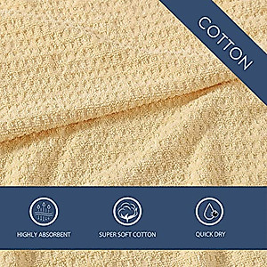 Tommy Bahama- Hand Towel Set, Highly Absorbent Cotton Bathroom Decor, Low Linting & Fade Resistant (Northern Pacific Yellow, 2 Piece)