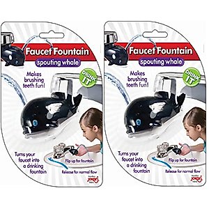 Jokari Whale Bathroom Faucet Water Fountain Attachment. Fun Animal Design to Make Teeth Brushing and Rinsing Fun (2)