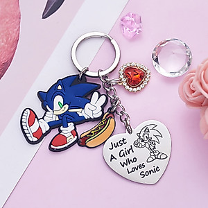 Sonic Hedgehog Merchandise Keychain Gifts For Teen Girls Daughter Women Birthday Gift Keychains