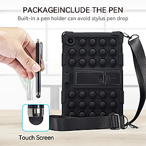 HminSen for TCL TAB 8 WiFi 9132X/for TCL TAB 8 LE 9137W Tablet Case, Kids Friendly Built in Stand Shoulder Strap Cover for TCL TAB 8 Plus 9138S/TCL Tab 8 LE/Tab 8 WiFi/Tab 8V Tablet (R-Blue)