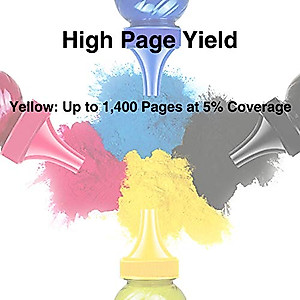 HI-Vision® 1 Pack Compatible (1,400 Pages) E525w (593-BBJW, 3581G) Yellow Toner Cartridge for E525w Color Multifunction Printer