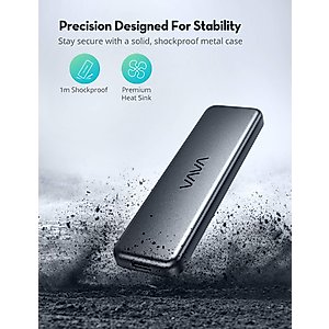 VAVA Portable External SSD Pro, 512GB Hard Drive with 540MB/S Data Transfer, NAND Flash, USB 3.1 Gen 2 Interface, ATA Lock, Mini USB C Solid State Drive