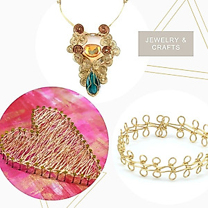 Artistic Wire 18 Gauge Tarnish Resistant Brass Craft Jewelry Wrapping Wire, Gold Color, 10 yd