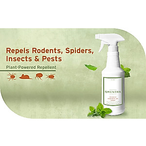 Mentha 16oz Insect and Pest Control Spray, All-Purpose Peppermint Oil Spray for Bugs, Rodents, Fleas, Ants, Roach Indoor for Home Peppermint Oil to Repel Mice and Rats White