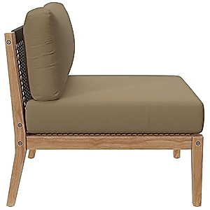 Modway Clearwater Sectional, 5-Piece Set, Gray Light Brown