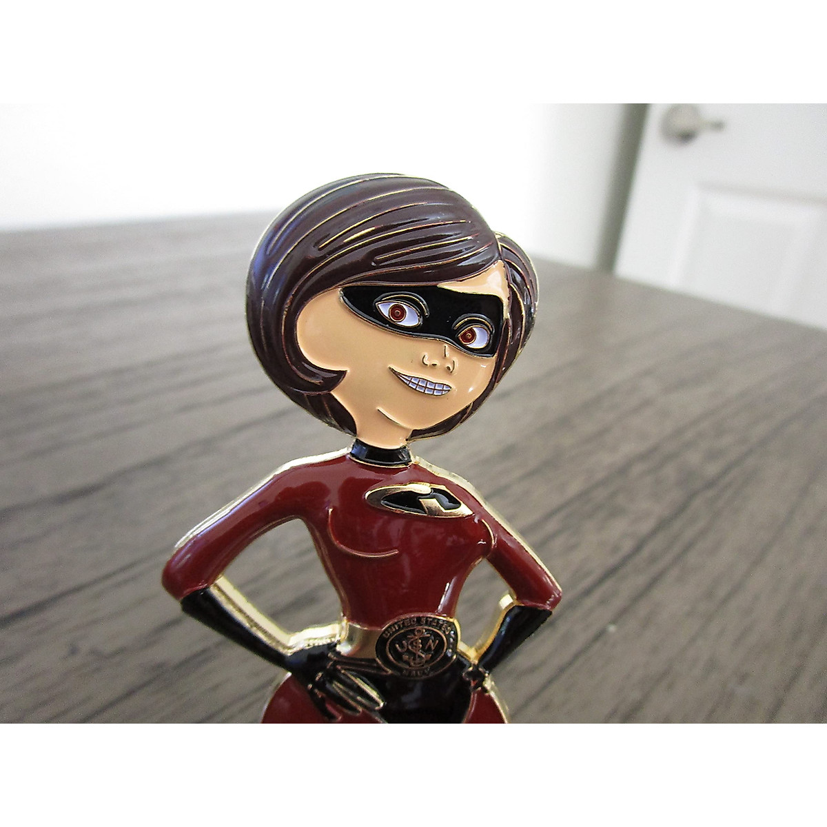 United States Navy Superhero Elastigirl Mrs Incredibles Leave Saving The World to The Men I Don't Think So! Ask The Chief Serialized Challenge Coin