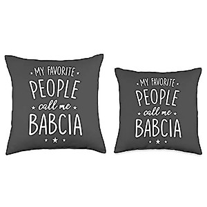 Babcia Gifts Favorite People Call Me Babcia Throw Pillow, 18x18, Multicolor