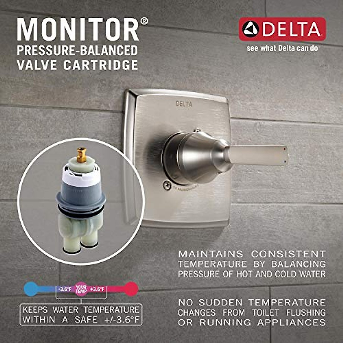 Delta Faucet Linden 17 Series Dual-Function Tub and Shower Trim Kit, Shower Faucet with 4-Spray In2ition 2-in-1 Dual Hand Held Shower Head with Hose, Chrome T17493-I (Valve Not Included)
