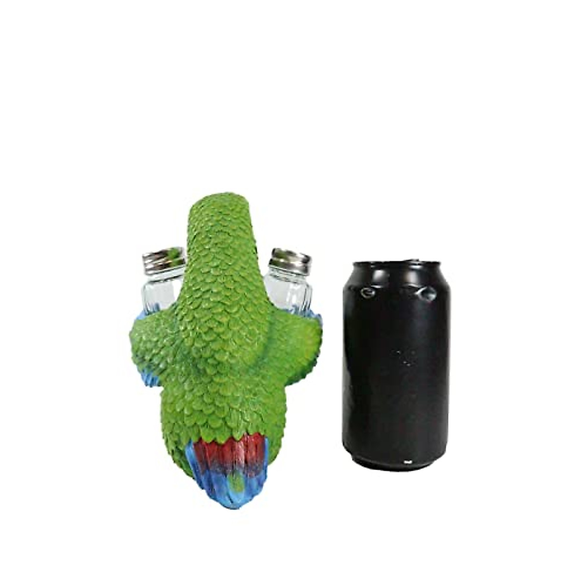 Set Of 1 Tropical Military Macaw Parrot Salt Pepper Shakers