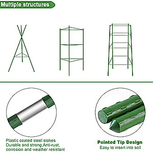 6Ft 3Packs Tomato Cage for Garden Plant Support, Extra High 72Inch Plant Cage Garden Trellis for Climbing Plants Adjust Plant Trellis Tomato Trellis Garden Stakes for Vegetable Fruit Flowers