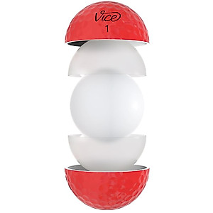 Vice Golf Pro Golf Balls, Red (One Dozen)