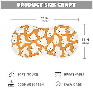vvfelixl Muslin Burp Cloths Doodle Cute Ghosts Haloween Baby Washcloths for Baby Girl Boys 2 Pack Orange