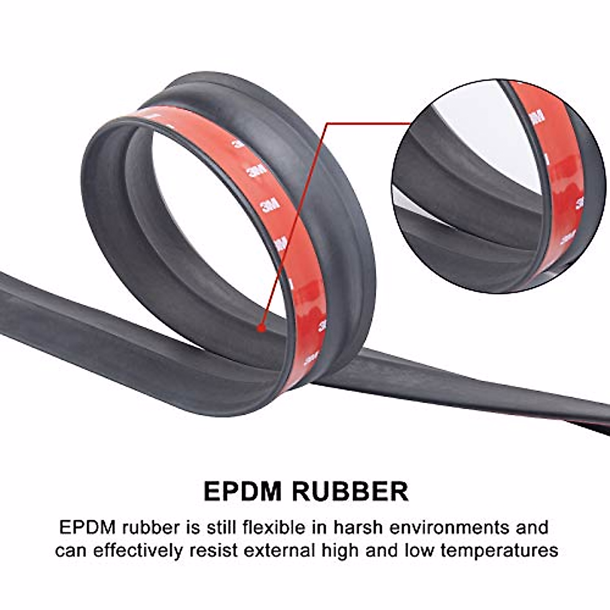 Garage Door Rubber Seal Strip, Universal Garage Door Seal, Weatherproofing Garage Door Weather Stripping（20FT)