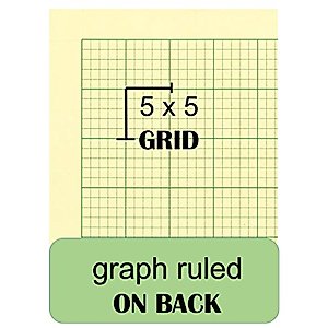 National Computation Pad, 5 x 5 Quad Ruling and Unruled, 8.5" x 11", 100 Sheets (42382)