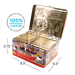 AQUARIUS E.T. Fun Box - Sturdy Tin Storage Box with Plastic Handle & Embossed Front Cover - Officially Licensed E.T. Merchandise & Collectible Gift (48288)