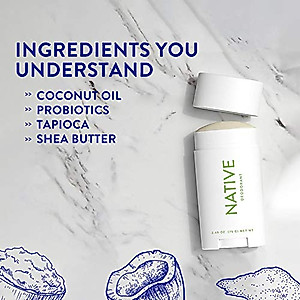 Native Deodorant - Natural Deodorant For Women and Men - 3 Pack - Aluminum Free, Free of Parabens and Sulfates - Vegan, Contains Probiotics - Aloe & Eucalyptus, Vanilla & Rose, Yuzu & Orange