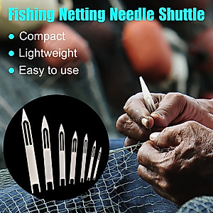 Netting Needle Shuttles Fishing Net Repair Line Equipment, 7pcs Plastic Cast Net Mending Needles Sewing Repair Tool Size 3 4 5 6 7 8 9