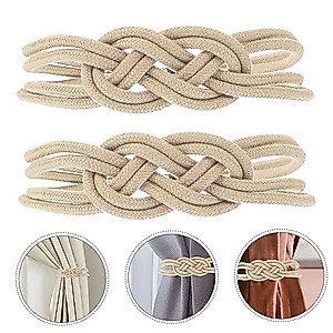 RORPOIR 2pcs Curtain Buckle Outdoor Curtain Tie Belt Magnetic Drapes Rope Magnetic Curtain Holders Outdoor Metal Decor Magnet Tool Shower Curtain Holders Curtain Decor Curtain Accessory