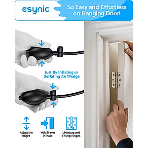 eSynic 2Pack Durable Air Wedge Bags Reliable Air Wedge Pump Bags Anti-slip Air Shim Bags Load-bearing 300lbs/136kg Air Door Lifting Tools with 4 Wedges for Door Window & Furniture Installation etc