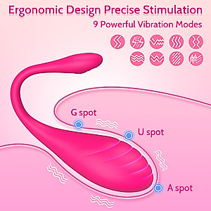 Sex Toys Vibrators Adult Toy - Remote Vibrator with App Control Vibradores, G Spot Vibrator with 9 Powerful Vibrations, Waterproof Clitoral Stimulator Couples Sex Toy for Women