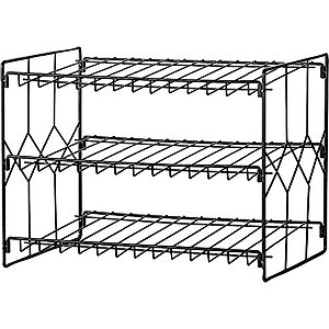 Collections Etc Can Storage Organizer Rack, 3-Tier Storage and Space Saving Pantry or Kitchen Solution, Black