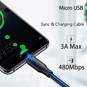 Micro USB Charging Cable,USB 2.0 480Mbps Transfer Speed 3A Fast Charger Cord 3.3Ft Compatible with Samsung Galaxy S7 S6 Edge J7 J3,LG K30 K20 G3 G4,Sony Motorola Nokia Android Smartphones Tablets