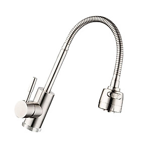 Bathtub Faucet Metal Kitchen Faucet Bathroom Spigot Single Handle Water Tap Kitchen Water Faucet Down Kitchen Faucet Kitchen Water Tap Kitchen Tap Stainless Steel Sink