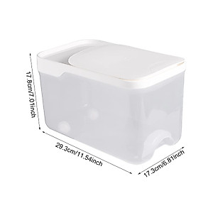 EMVANV Rice Container Storage 5KG Dog Food Storage Container, Large Capacity Food Dispenser Holder Cereal Grain Organizer Box for Dry Food Flour Cereal Rice Storage Bucket with Measuring Cup